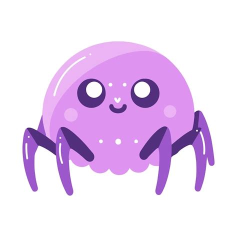 Premium Vector Hand Drawn Cute Spider In Flat Style