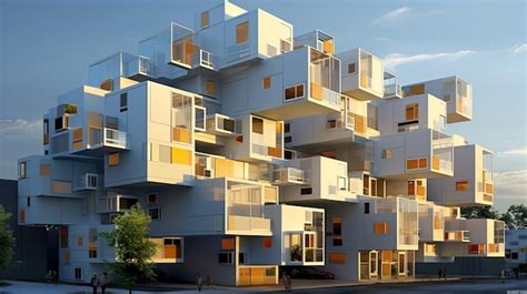 Premium Photo Modern Complex Condominium Building