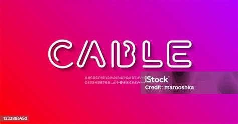 현대 흰색 알파벳 얇은 세그먼트 둥근 선에서 트렌디 한 글꼴 문자와 숫자와 문장 부호 벡터 일러스트 10eps 0명에 대한 스톡 벡터 아트 및 기타 이미지 Istock