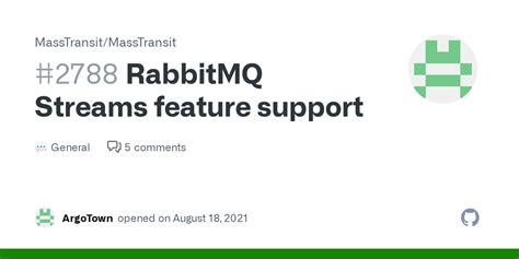 Rabbitmq Streams Feature Support · Masstransit Masstransit · Discussion