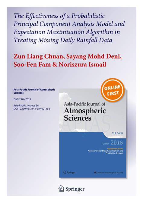 PDF The Effectiveness Of A Probabilistic Principal Component Analysis