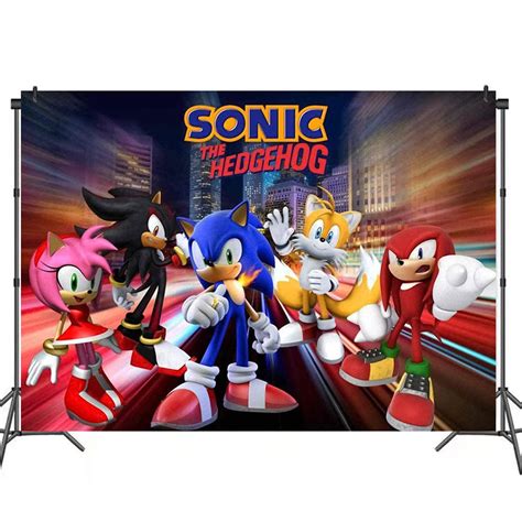 Buy Sonic Birthday Decoration Happy Birthday Backdrop Sonic The