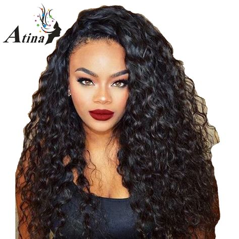 Glueless Full Lace Human Hair Wigs For Black Women Deep Curly Virgin