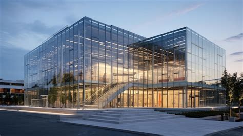 Premium Photo Design Facade Library Building