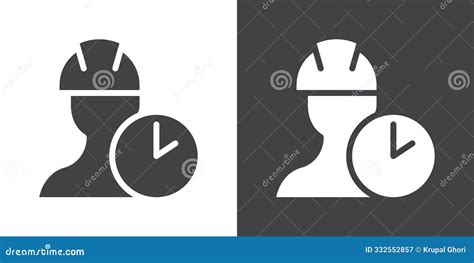 Engineering Service Icon Flat Set In Black And White Color Stock Vector Illustration Of Symbol