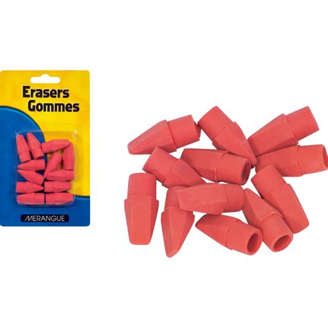 Merangue Pencil Tip Erasers 12pkg Monk Office