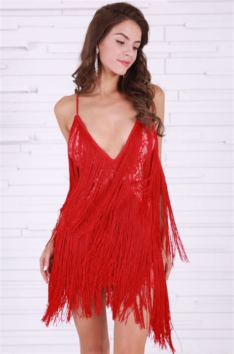 Red Fringe Party Dress · Somethingshelikes · Online Store Powered By