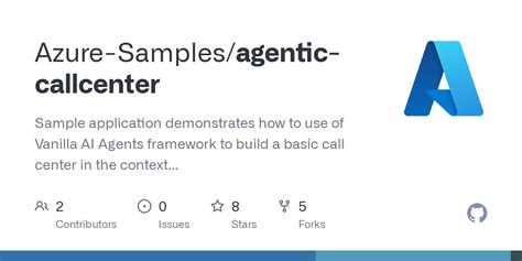 GitHub Azure Samples Agentic Callcenter Sample Application Demonstrates How To Use Of Vanilla