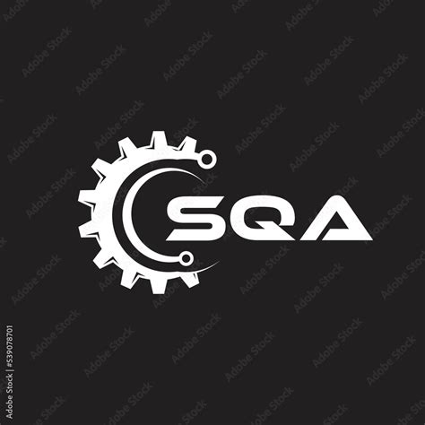 Sqa Letter Technology Logo Design On Black Background Sqa Creative