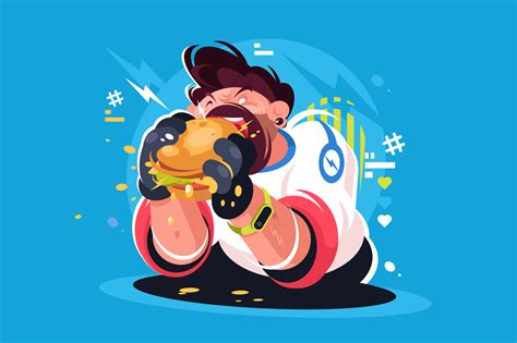 Guy Eating Huge Tasty Burger Kit8