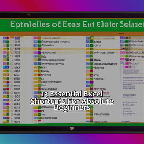 15 essential excel shortcuts for absolute beginners anders fogh