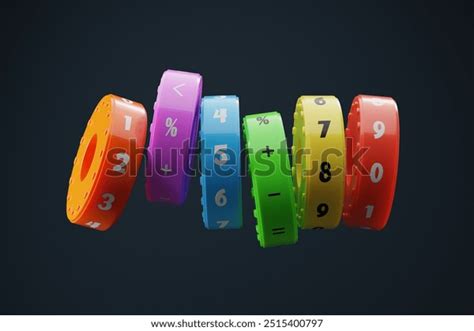 Number Circle Learning Mathematic Education Math Stock Illustration