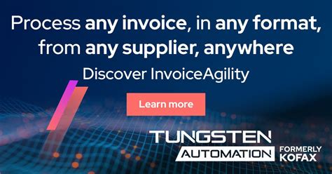 Invoice Automation Invoiceagility Tungsten Automation James Mattock