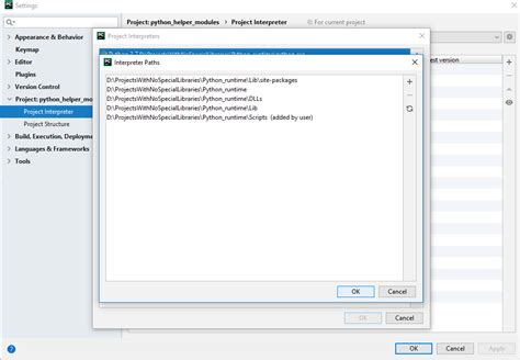 Adding An Interpreter Path Seems To Have No Effect Ides Support