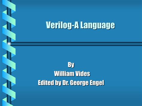 Verilog A Language