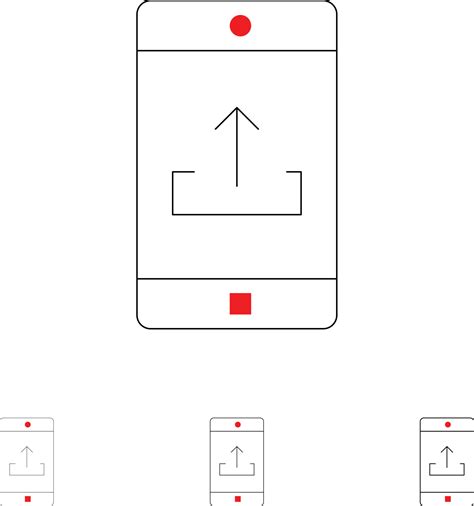 Application Mobile Mobile Application Smartphone Upload Bold And Thin