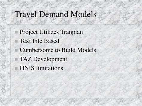 Ppt Integration Of Travel Demand Models And Geographic Information