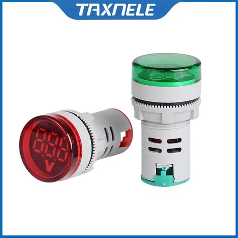 22mm Led Voltmeter Signal Lights Digital Display Gauge Volt Voltage Meter Indicator Lamp Tester