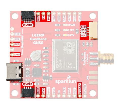 Hardware Overview Sparkfun Lg290p Quadband Gnss Rtk Breakout Hookup Guide