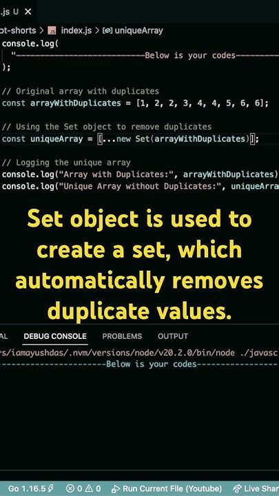 Bye Duplicatesjavascripts Set And Spread Array Cleanup💫jsuniquearray Arrayduplicatesgone