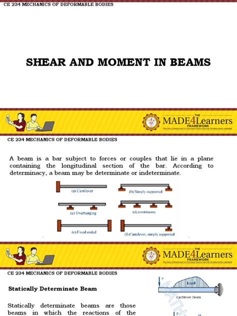 Review Notes And Sample Problems Shearandmomentdiagraminbeams Pdf Beam Structure Bending