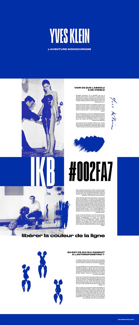 Yves Klein IKB Website Prototype On Behance