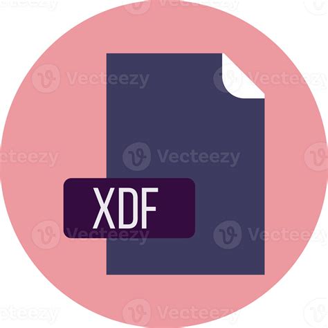 Xdf File Format Icon Rounded Circle Bg Design Element 57326550 Png