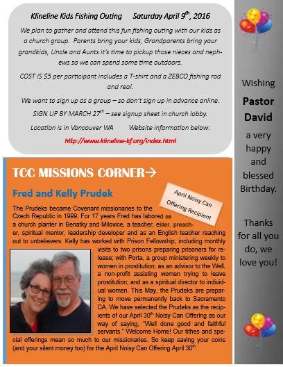 Tcc March 2016 Newsletter Tcc