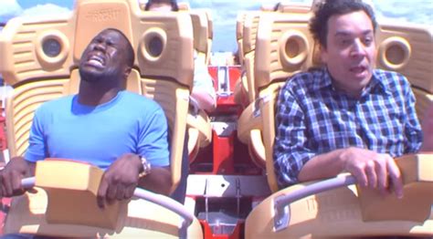Jimmy Fallon Made Kevin Hart Ride A Roller Coaster And The Comedian