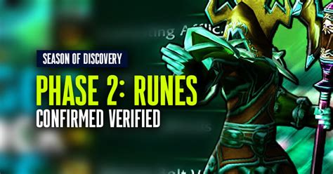 Season Of Discovery Phase 2 Is Confirmed Verified Runes Wow Classic