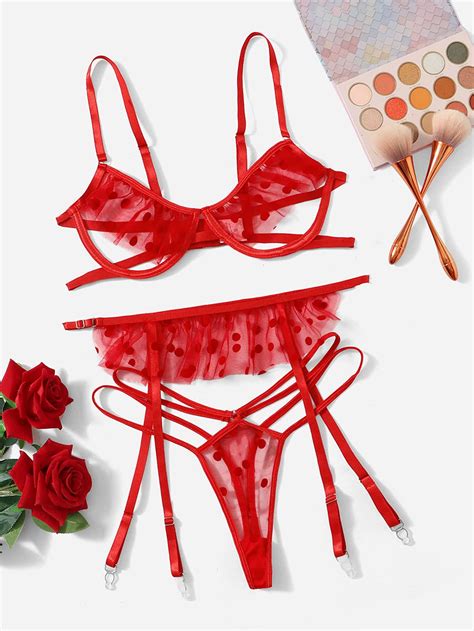 Adjustable Garter Hot Sexy Lingerie Women Lingerie Set Open Bra