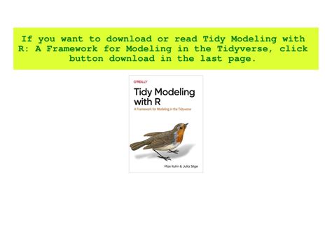 Ppt Epub Download Tidy Modeling With R A Framework For Modeling In