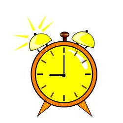 Yellow And Orange Alarm Clock Ringing 