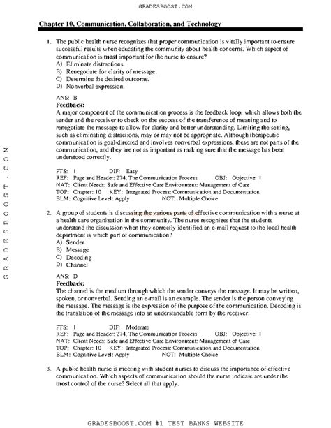 Chapter 10 Practice Questions G R A D E S B O O S T C O M Chapter