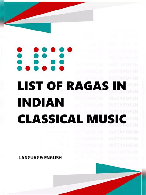 Indian Classical Music Ragas List 1pdf