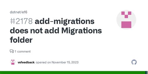 Add Migrations Does Not Add Migrations Folder Issue Dotnet Ef GitHub
