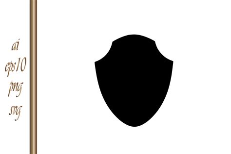 Shield Guard Stencil Filled Flat Vector Graphic By Irynashancheva · Creative Fabrica