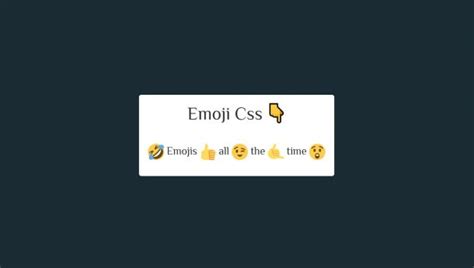 CSS Emoji Examples With Code Snippets OnAirCode CSS Emoji Examples With Code Snippets OnAirCode