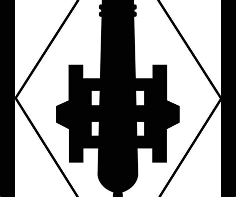 Artstation Us Army 75th Field Artillery Brigade Patch Vector File Black White Vector Outline