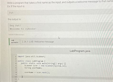 Solved Write A Program That Takes A First Name As The Input