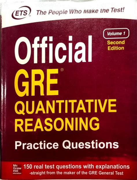 Official Gre Quantitative Reasoning By Ets Volume 2 Bd