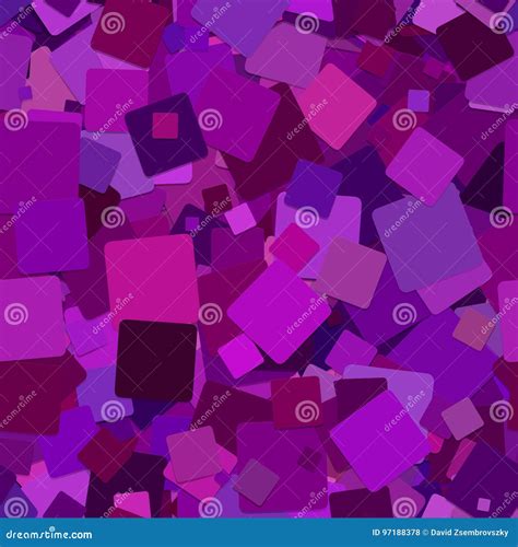 Seamless Abstract Geometrical Square Pattern Background Vector Design From Rotated Purple