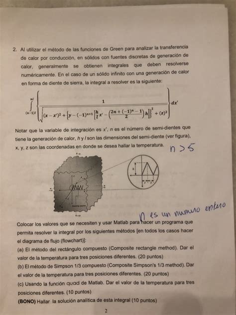 Solved Write A Matlab Script That Solves The Integral