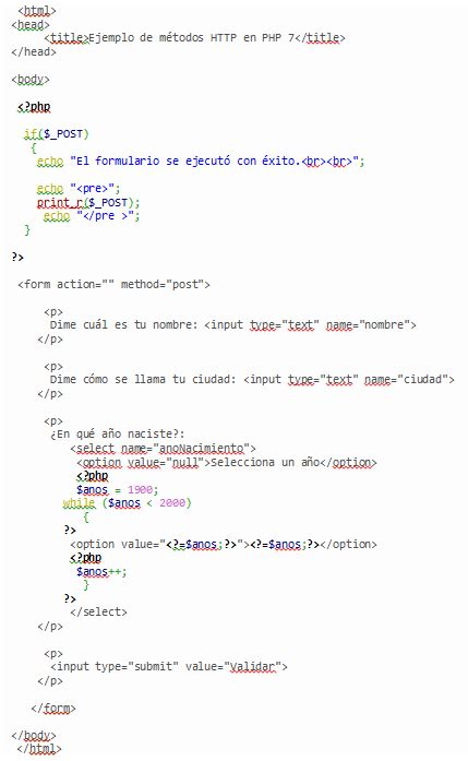 Aprendiendo de PHP los Métodos Get y Post PaginasWebs