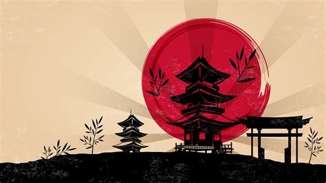 Japanese Powerpoint Templates Buildings And Landmarks Holidays Backgrounds