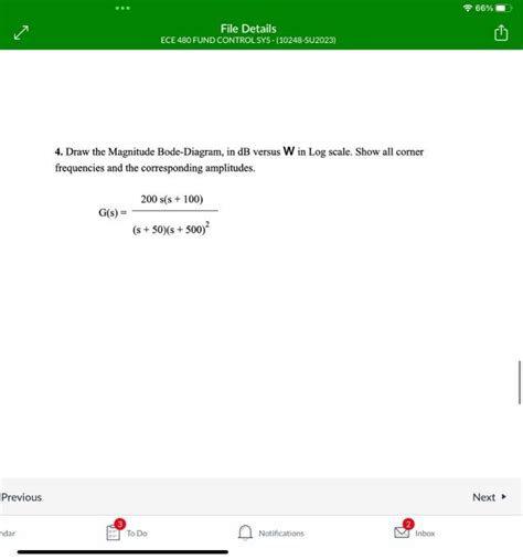 solved 4 draw the magnitude bode diagram in