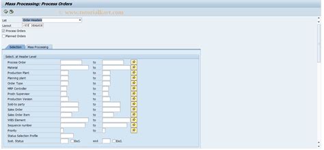 cohvpi sap tcode mass processing process orders