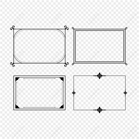 Rectangular Wire Frame Calligraphy Frame Creativity Creative Rectangle Line Wire Frame Png