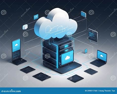 The Power And Potential Of Remote Data Storage Stock Illustration Illustration Of Global