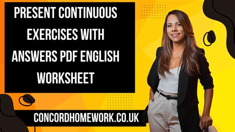 Present Continuous Exercises With Answers Pdf English Worksheet Concordhomework